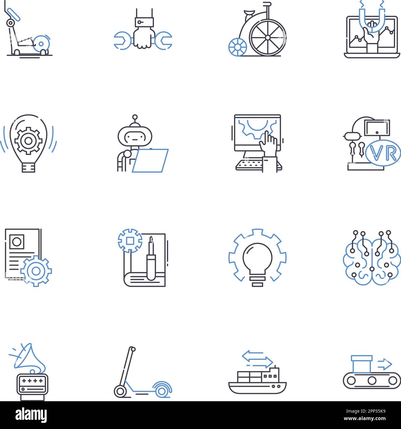 Equilibrium line icons collection. Balance, Stability, Harmony ...