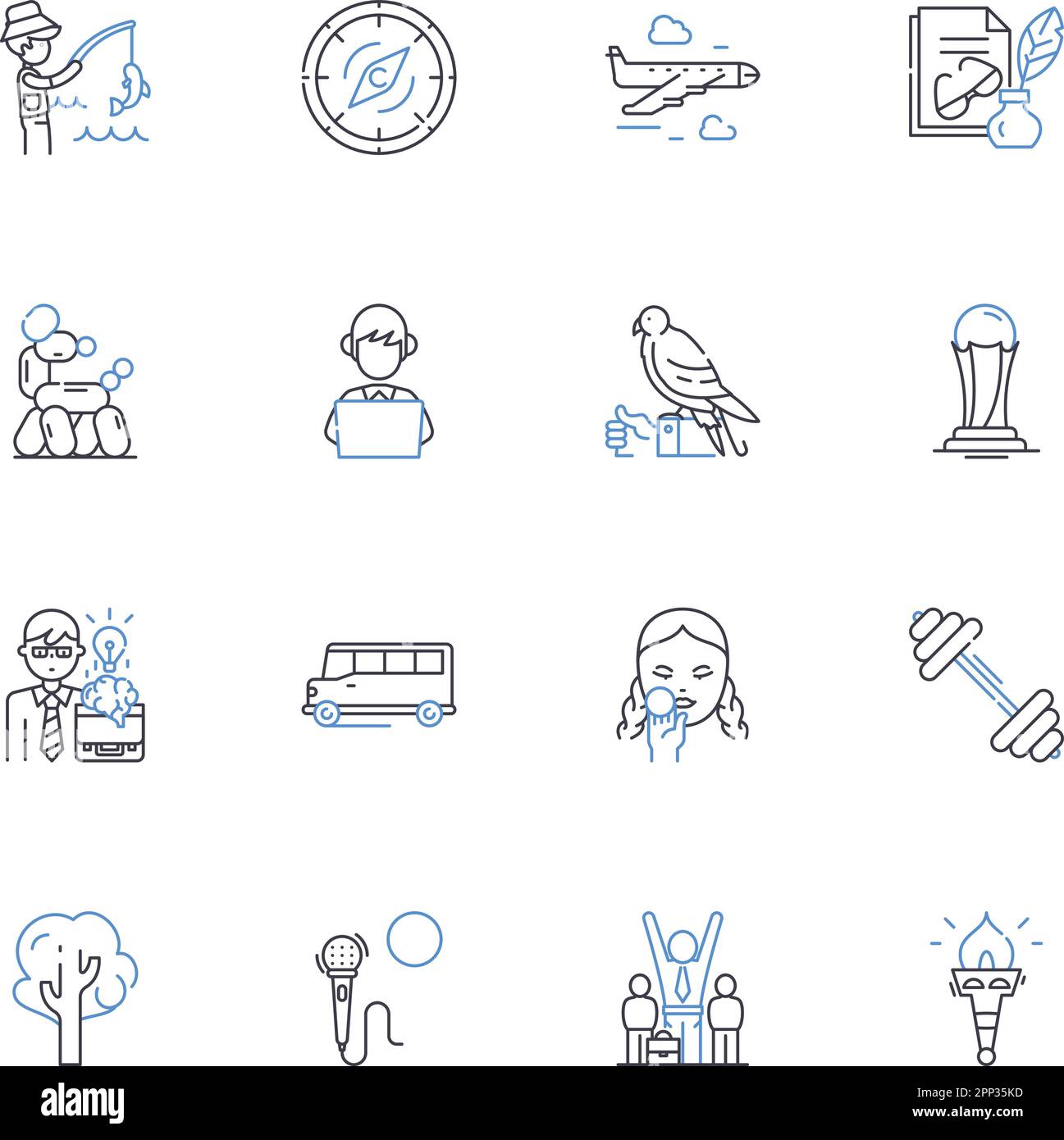 Team Games Line Icons Collection Collaboration Coordination Strategy