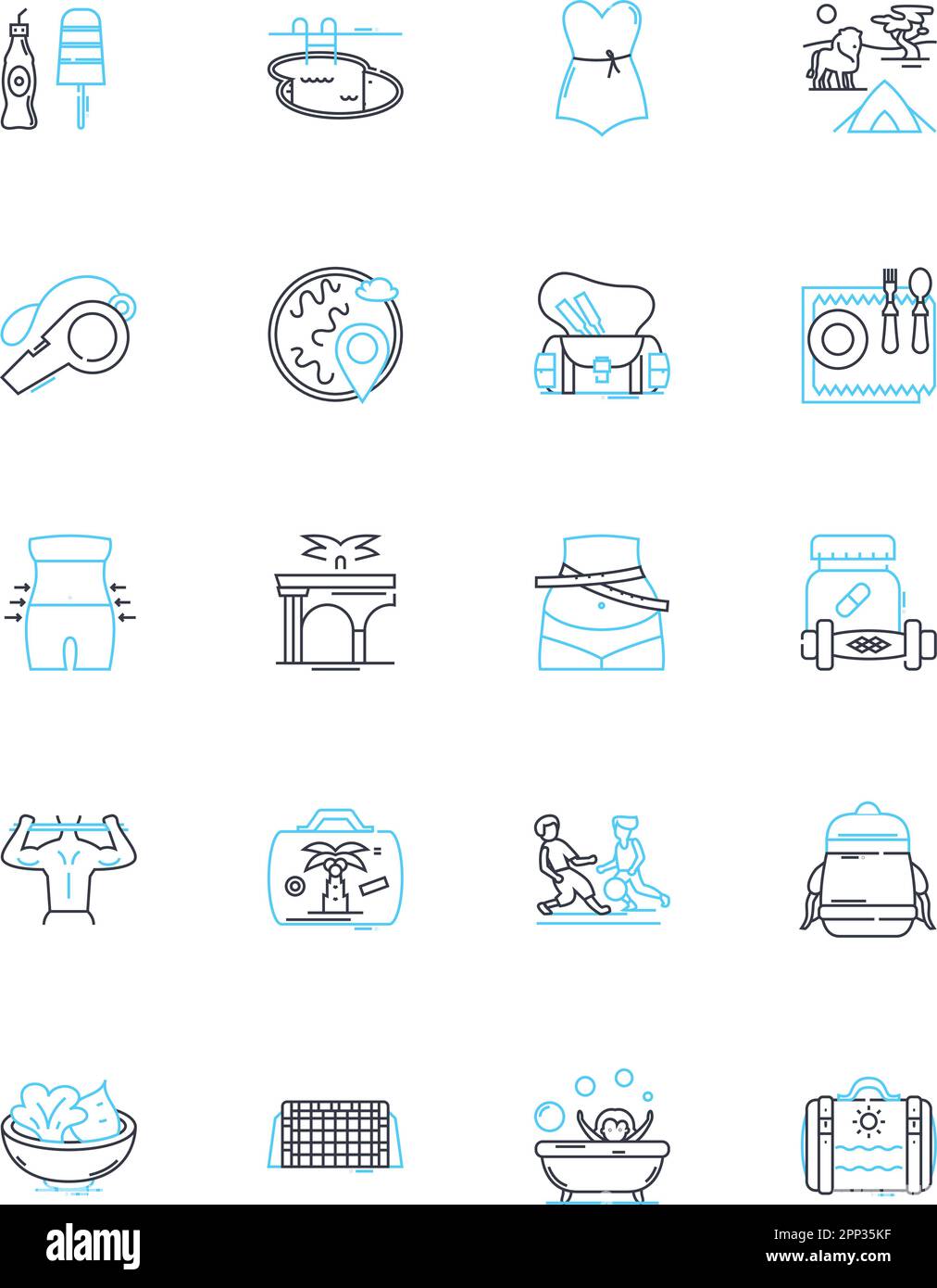 Lead generation linear icons set. Prospect, Pipeline, Conversion ...