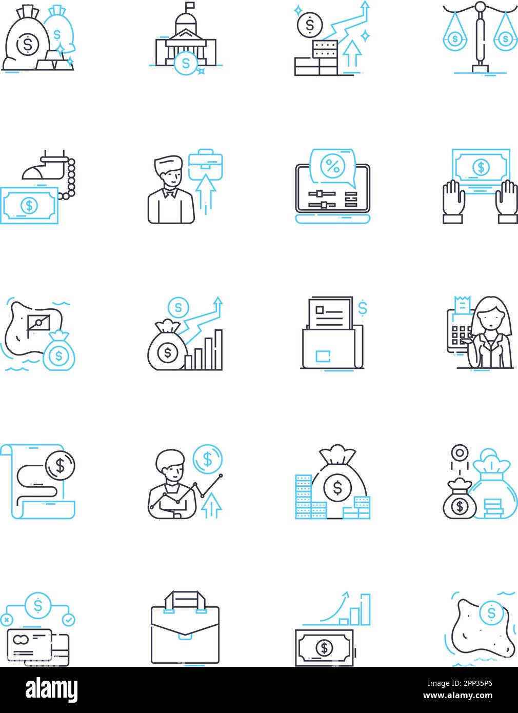 Personnel management linear icons set. Recruitment, Hiring, Onboarding ...