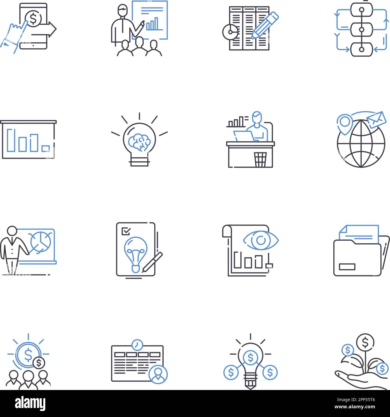 Retirement solutions line icons collection. Planning, Savings ...