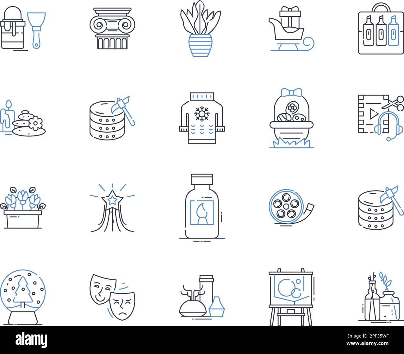 Visionary solutions line icons collection. Innovation, Creativity ...