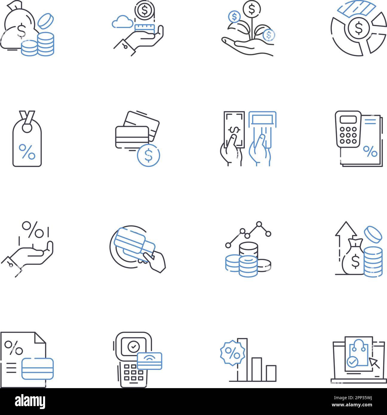 Sales representatives line icons collection. Persuasive, Ambitious, Driven, Experienced, Target ...