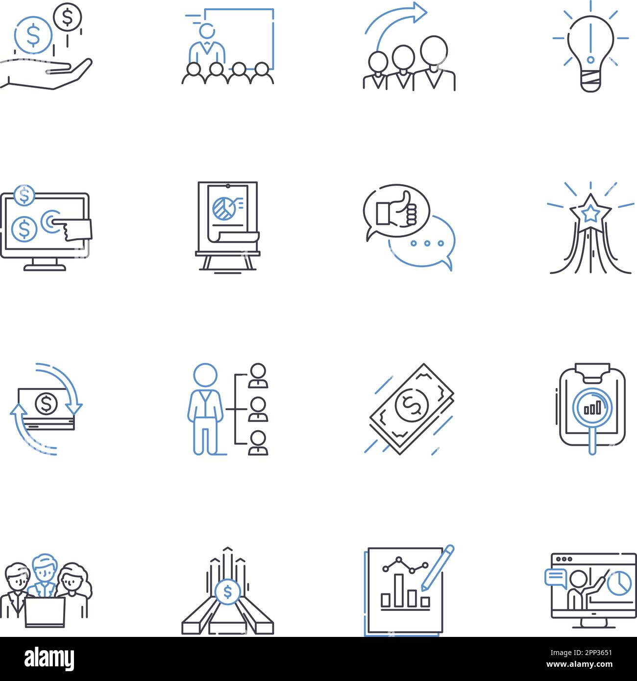 Facility line icons collection. Infrastructure, Space, Equipment ...