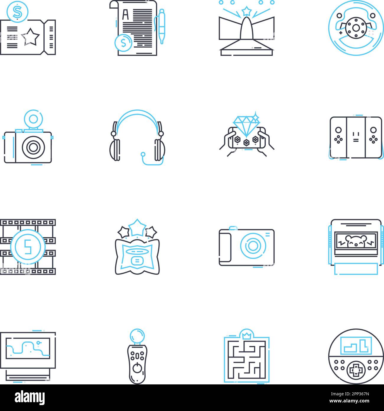Web Development Agency Linear Icons Set Web Design Coding Programming Html Css Javascript