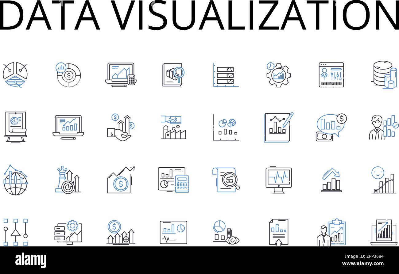 Data Visualization Line Icons Collection Information Display Graphic