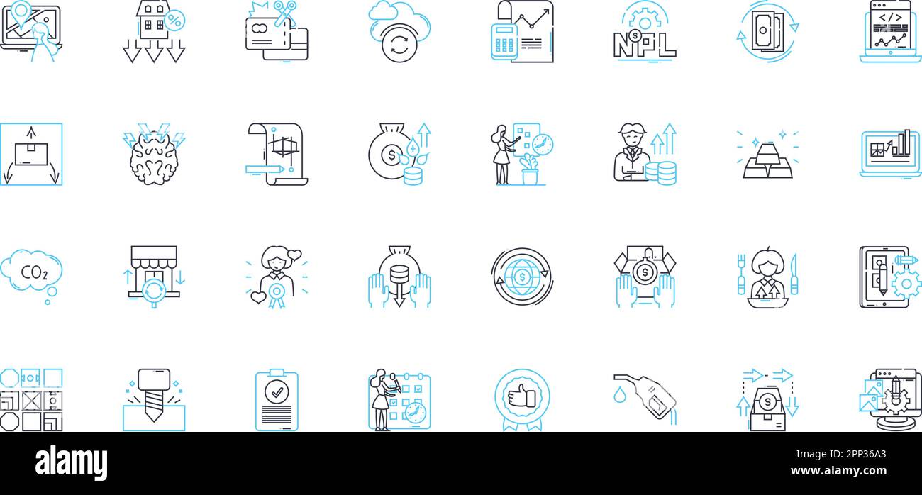 Community progress linear icons set. Growth, Development, Improvement ...