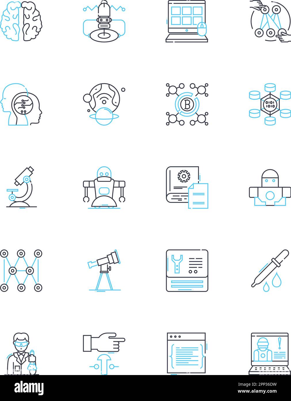 Global Warming linear icons set. Carbon, Oz, Temperature, Emission ...