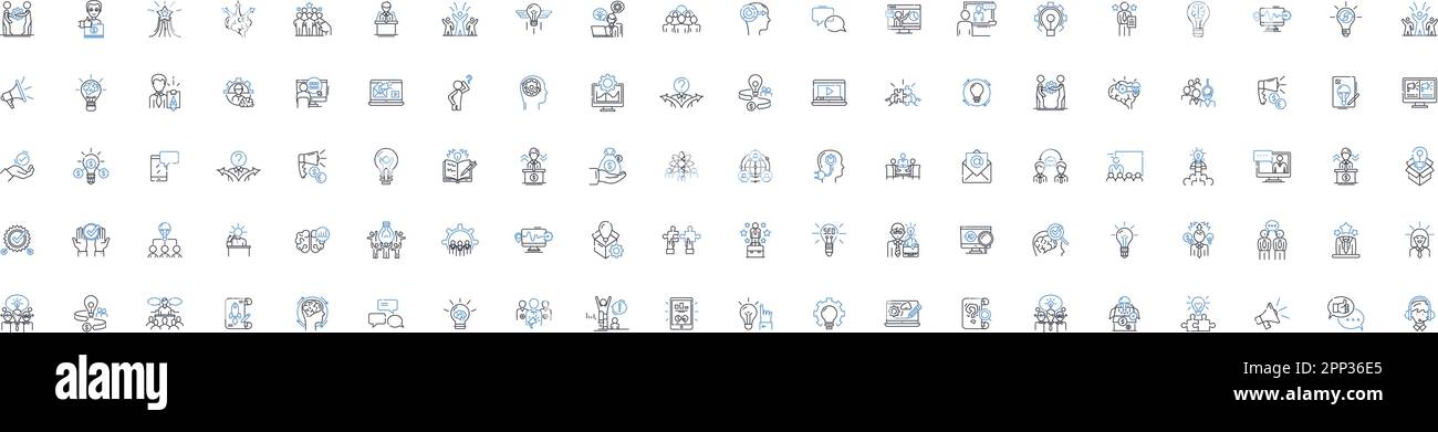 Answer line icons collection. Solution, Response, Reaction, Clarity ...
