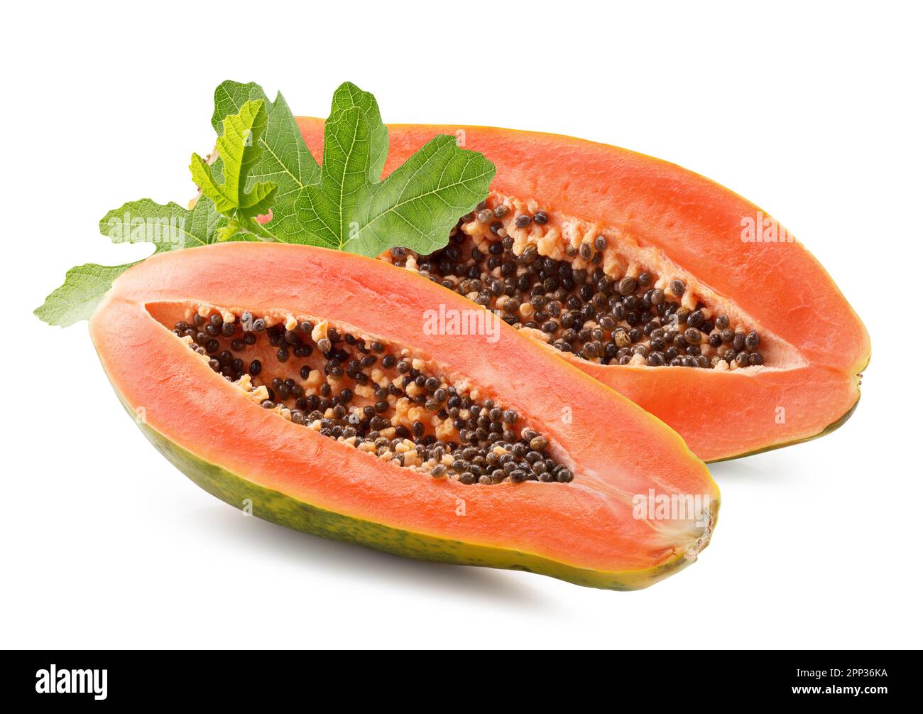 papaya isolated on a white background Stock Photo - Alamy