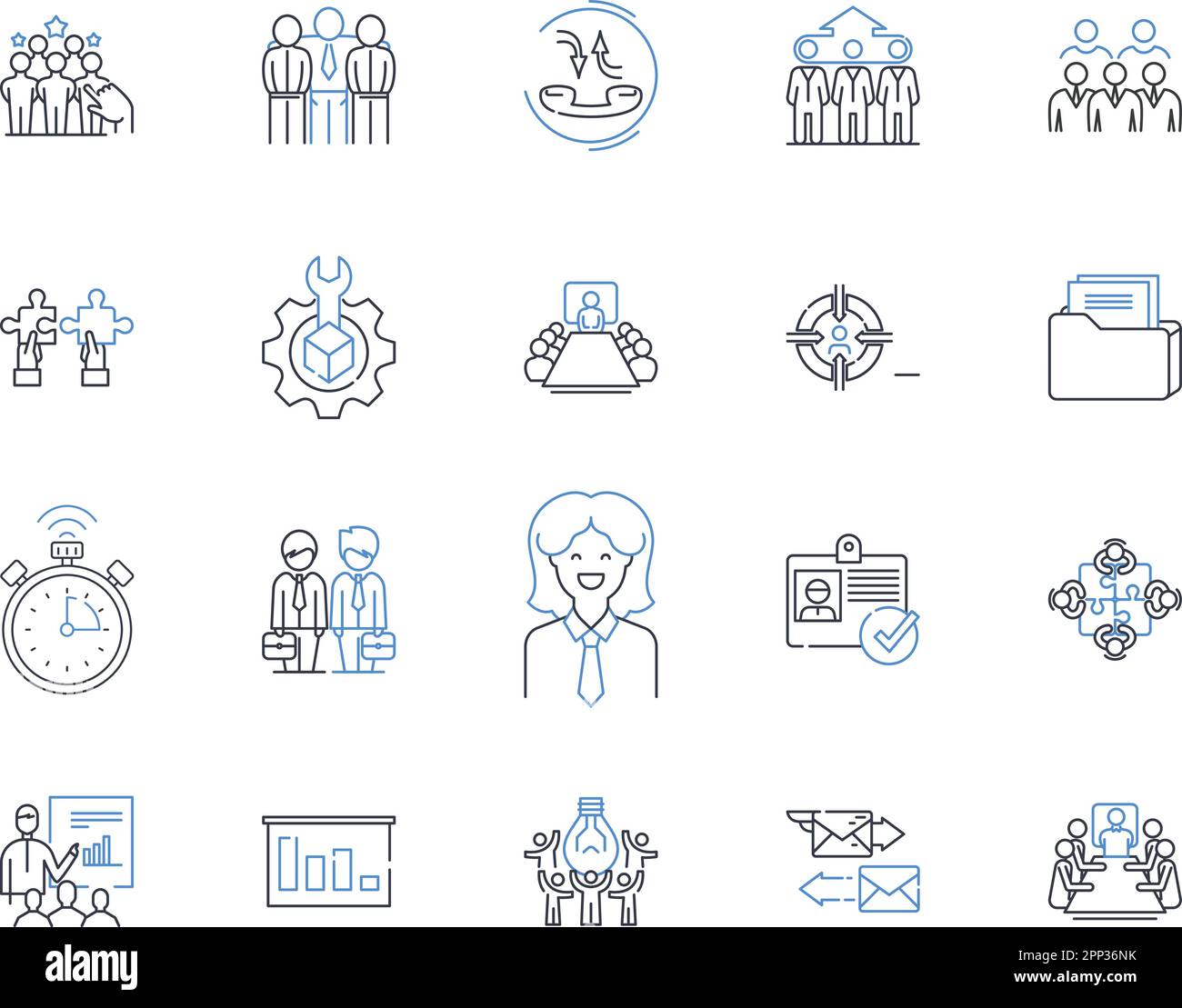 Synergetic teamwork line icons collection. Collaboration, Unity, Trust ... Synergetic teamwork line icons collection. Collaboration, Unity, Trust ...