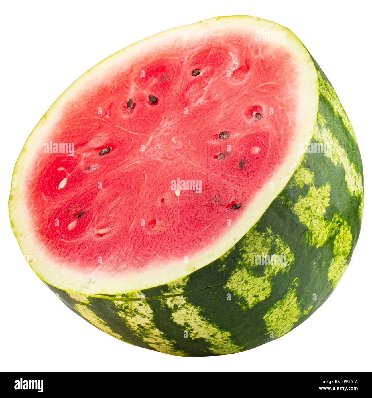 half of watermelon isolated on a white background Stock Photo - Alamy