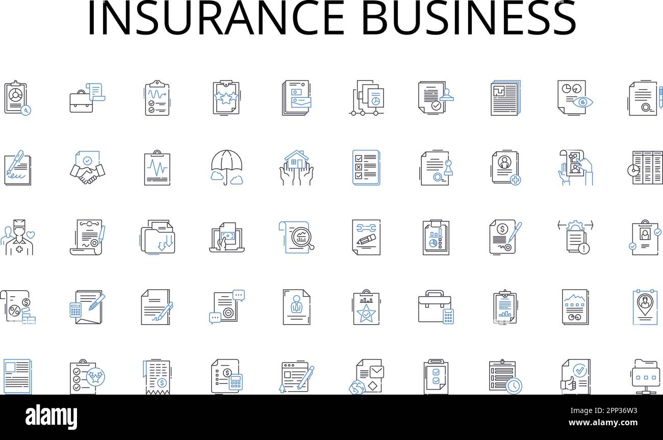 insurance business line icons collection. Conglomerate, Acquisitions ...