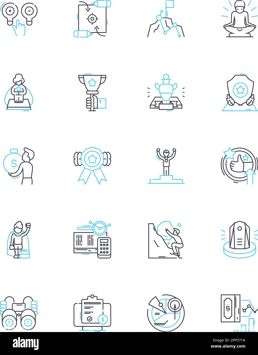Communication strategy linear icons set. Messaging, Engagement ...