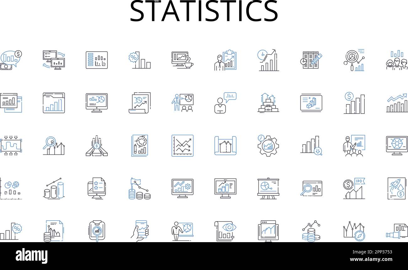 Statistics line icons collection. Radeon, Nvidia, GeForce, Intel ...