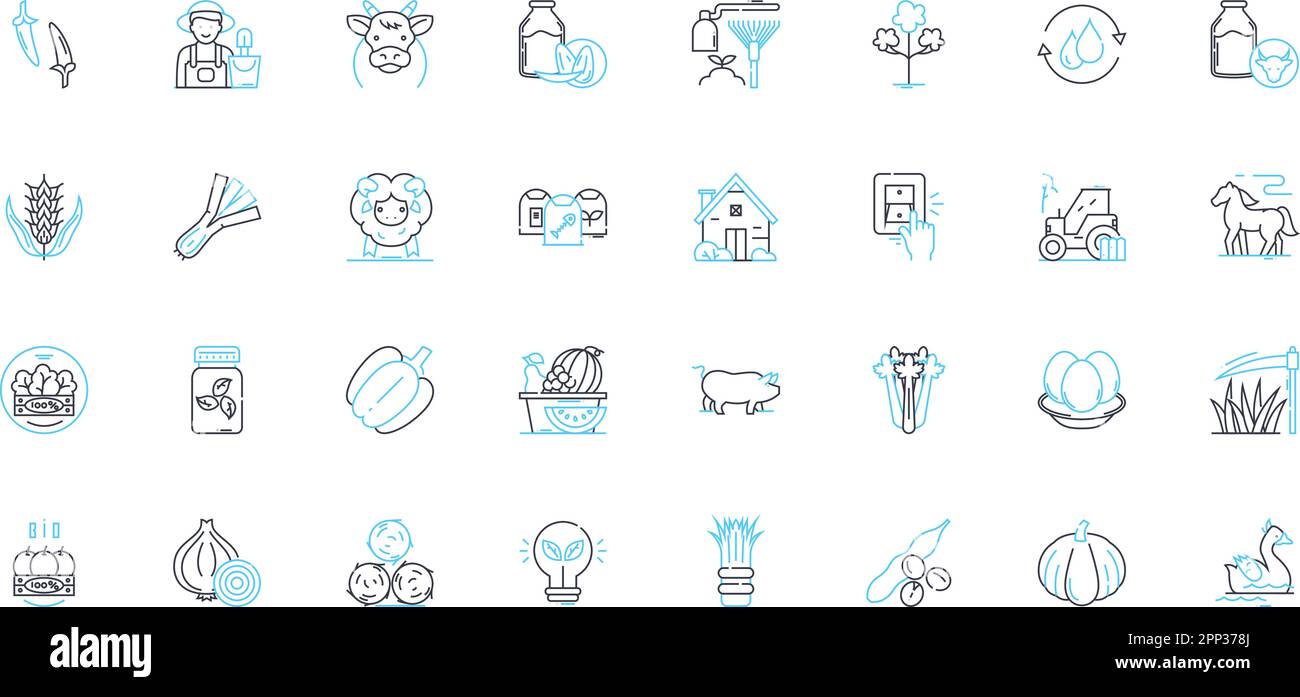 Sustainable living linear icons set. Recycling, Composting ...