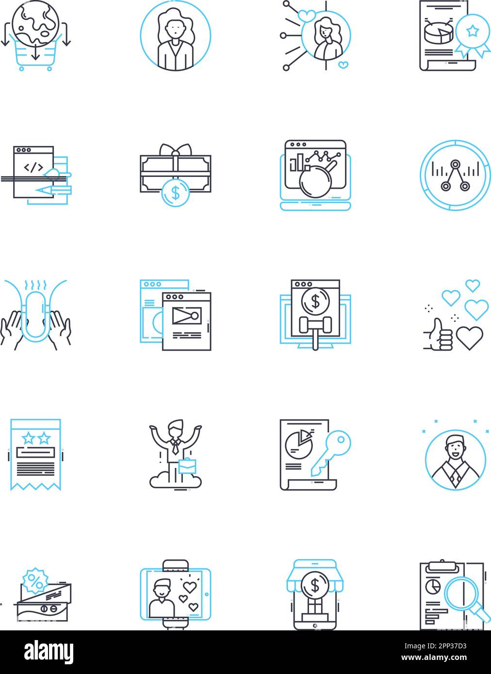 Marketing campaign linear icons set. Strategy, Advertisements ... Marketing campaign linear icons set. Strategy, Advertisements ...