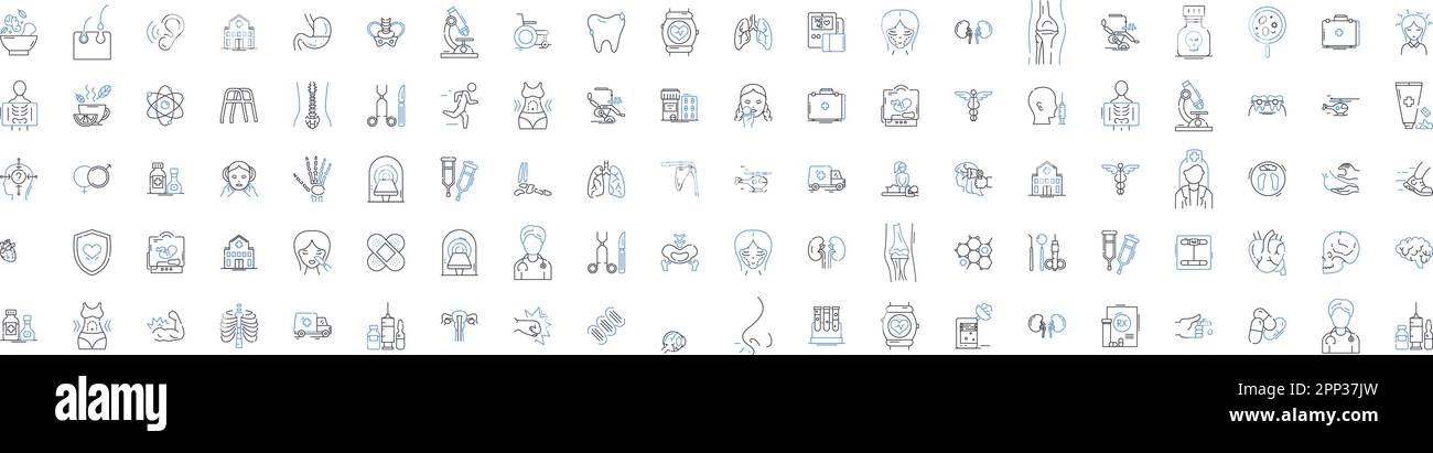 Medical exam line icons collection. Diagnosis, Checkup, Screening ...