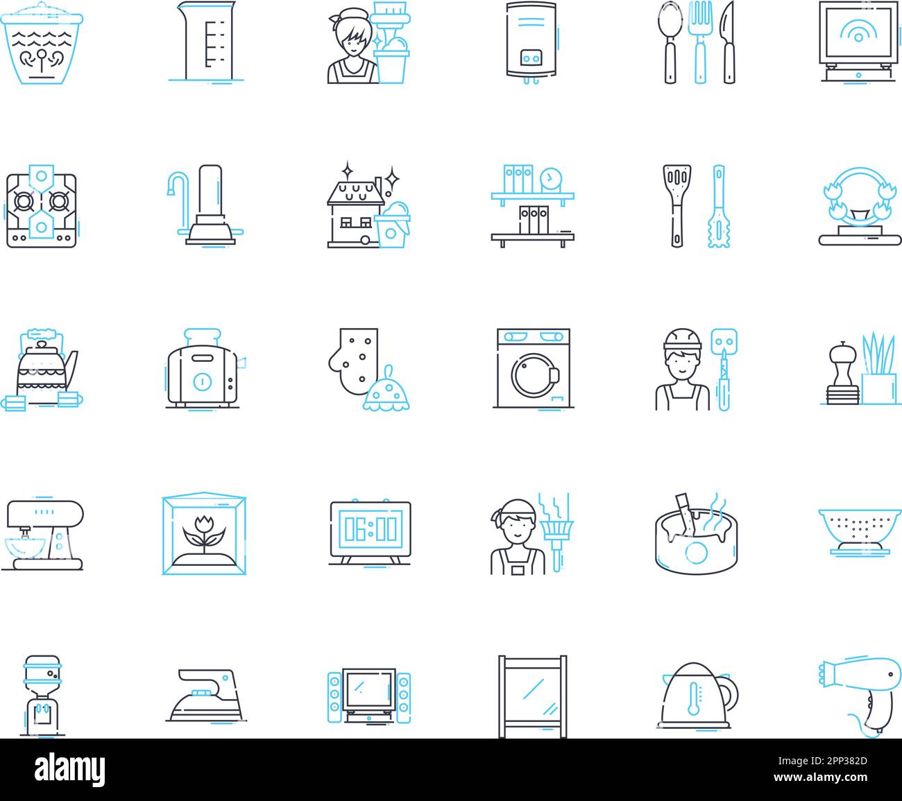 Social hobby linear icons set. Nerking, Connecting, Gatherings ...