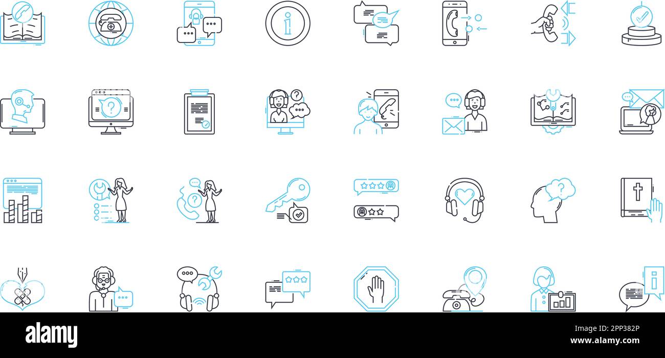 Cyber guidance linear icons set. Security, Cybersecurity, Protection ...