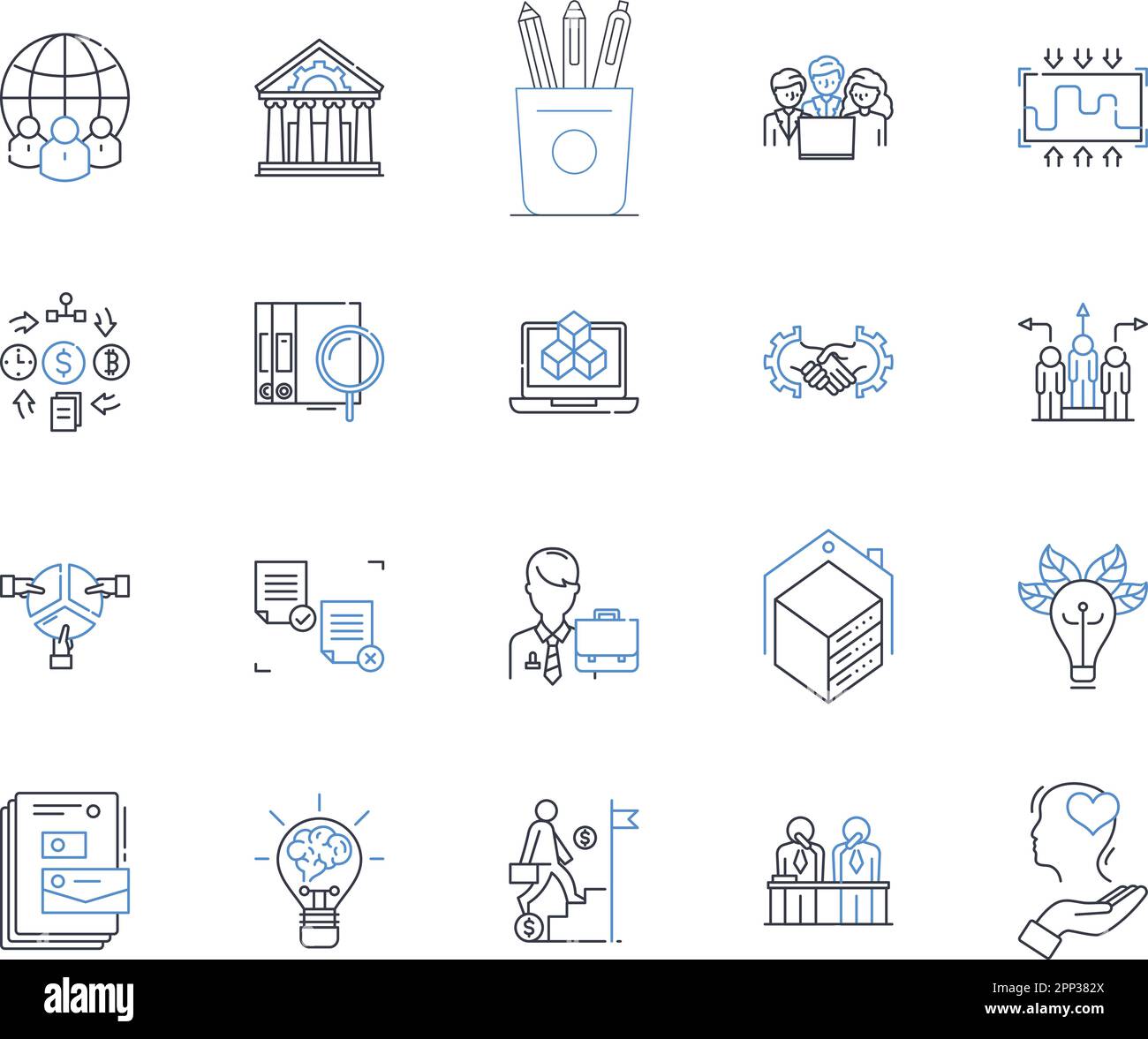 Nonprofit sector line icons collection. Charitable, Philanthropic ...