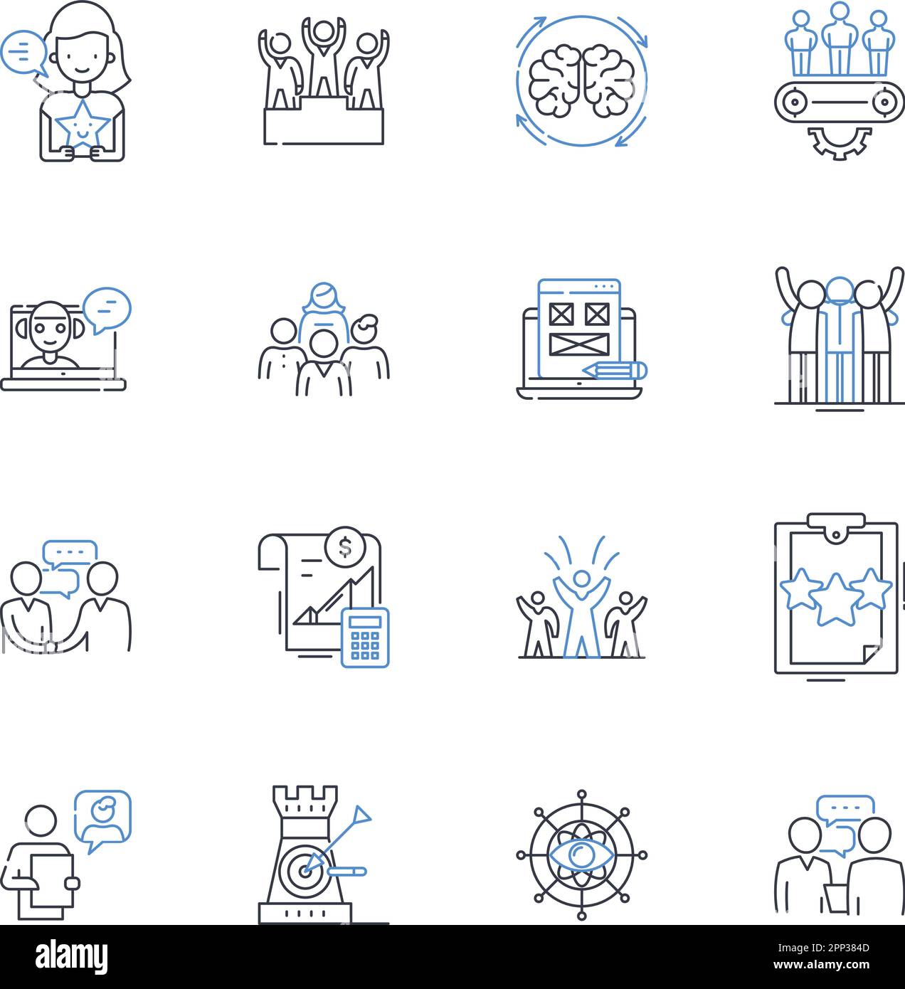 Harmonious Partnership line icons collection. Collaboration, Synergy, Unity, Companionship ...