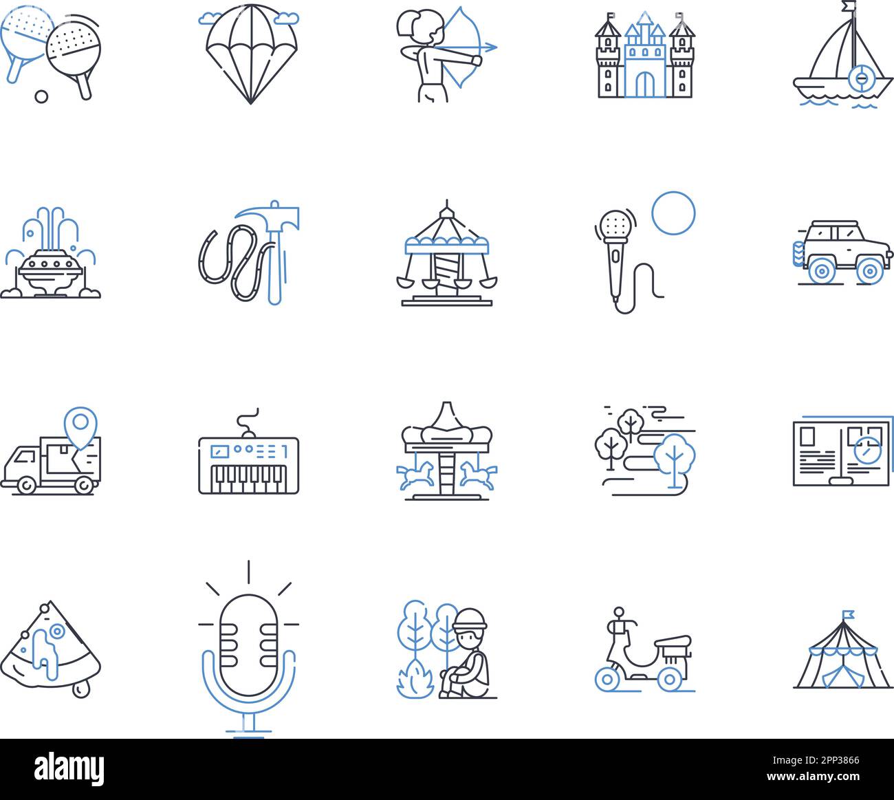 Rambling roamers line icons collection. Explorers, Wanderers, Nomads ... Rambling roamers line icons collection. Explorers, Wanderers, Nomads ...