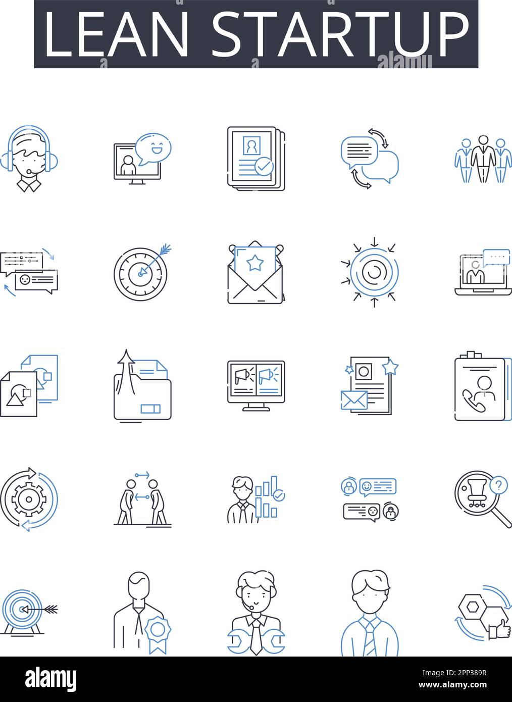 Lean startup line icons collection. Cryptography, Security, Encryption, Privacy, Decryption ...