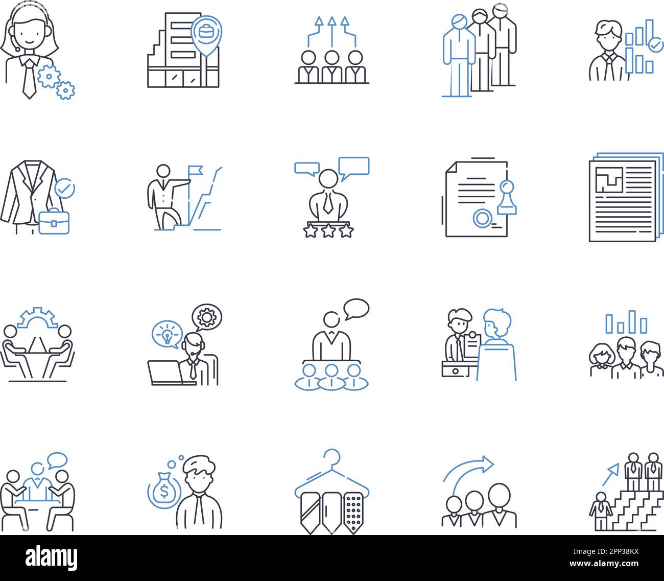 Trading house line icons collection. Investment, Commodities, Exchange ...