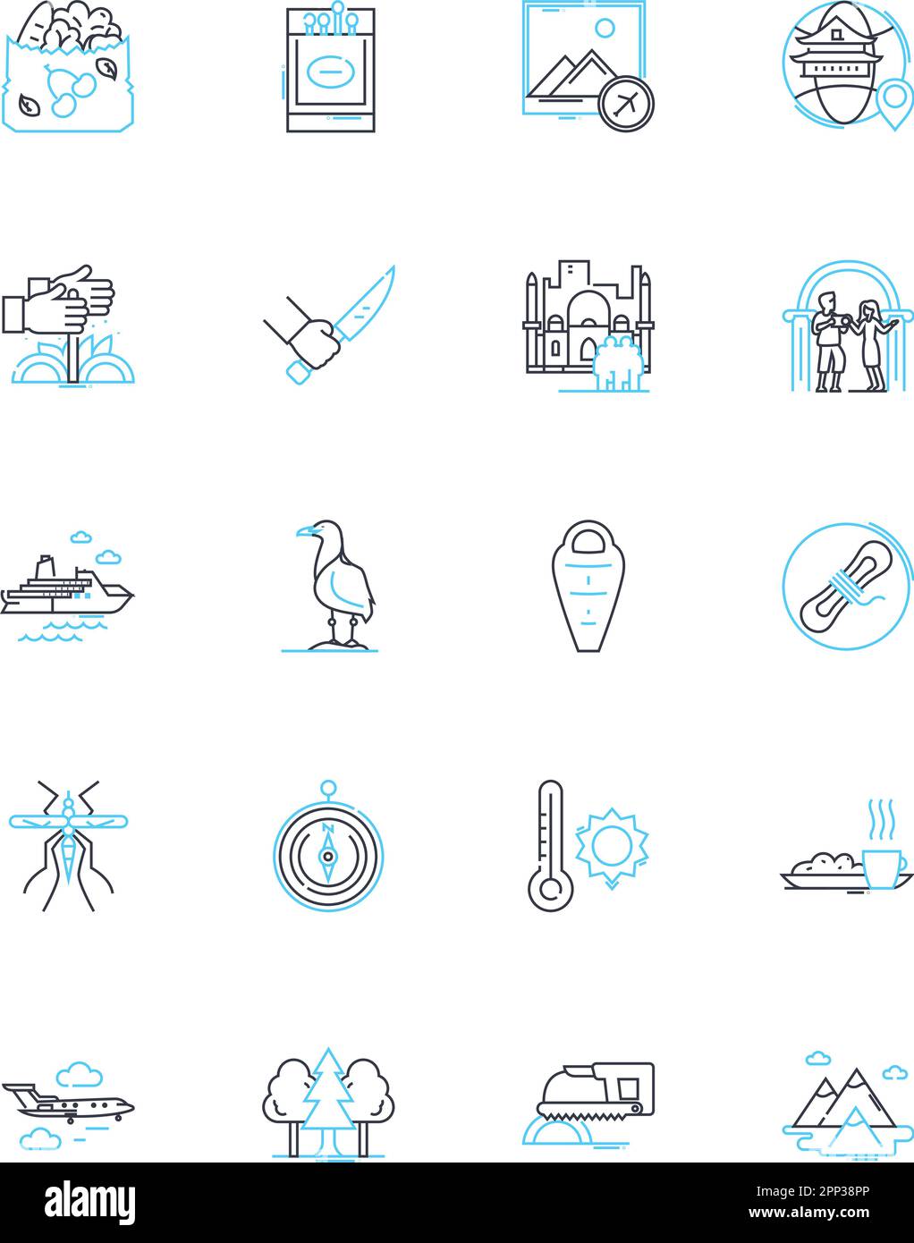 Literary prose linear icons set. Narrative, Dialogue, Symbolism ...