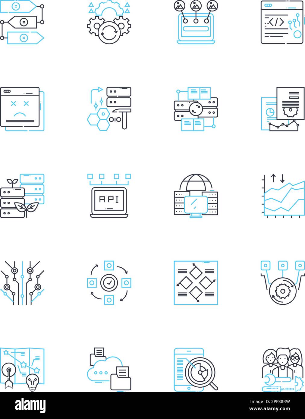 Content promotion linear icons set. Marketing, Outreach, Advertising ...