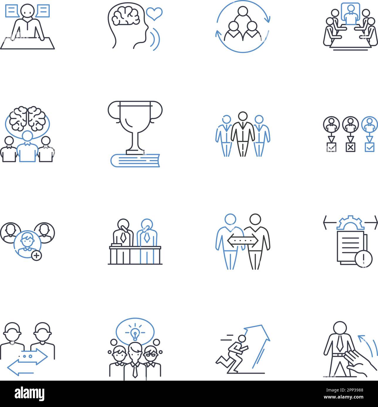 Association line icons collection. Collaboration, Unity, Partnership ...