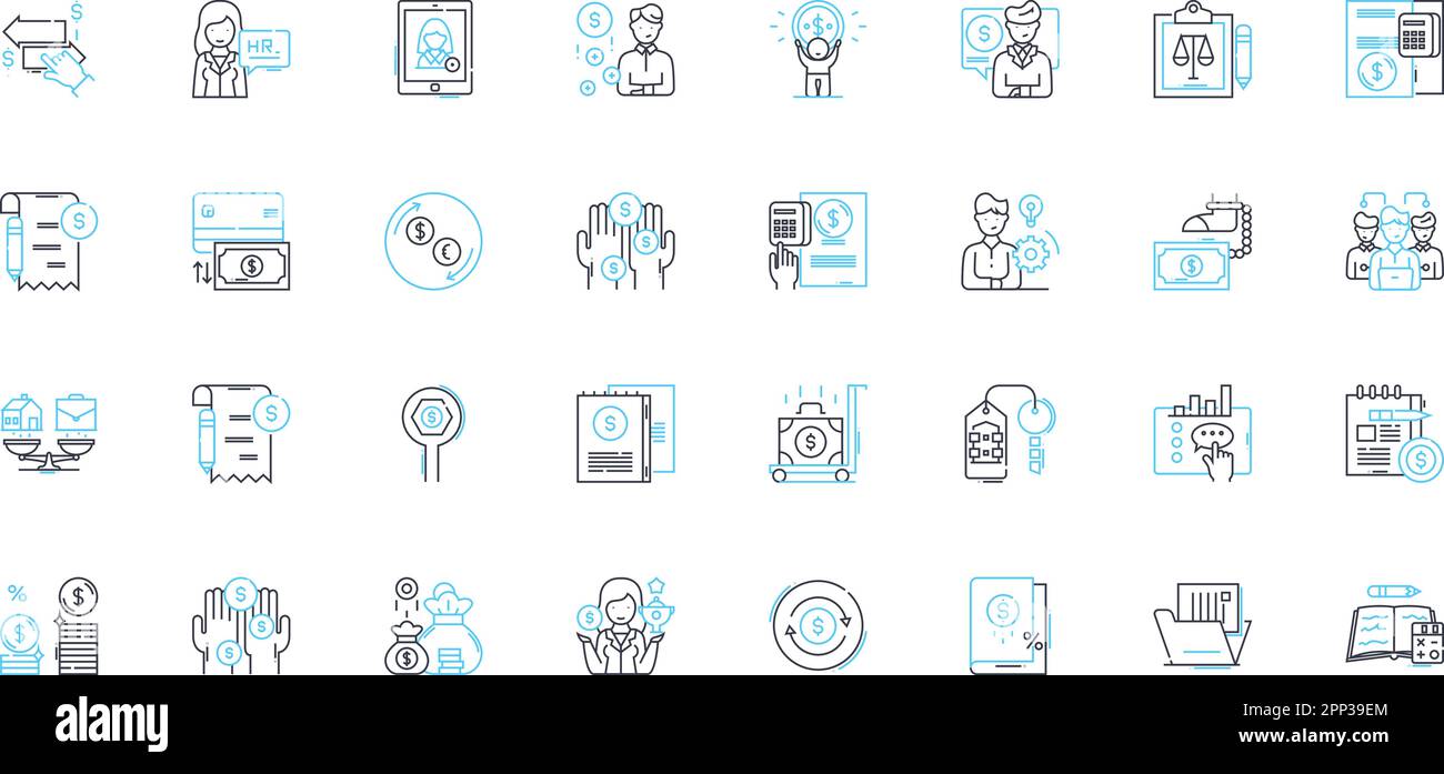Budgeting And Forecasting Linear Icons Set Planning Analysis Optimization Projection