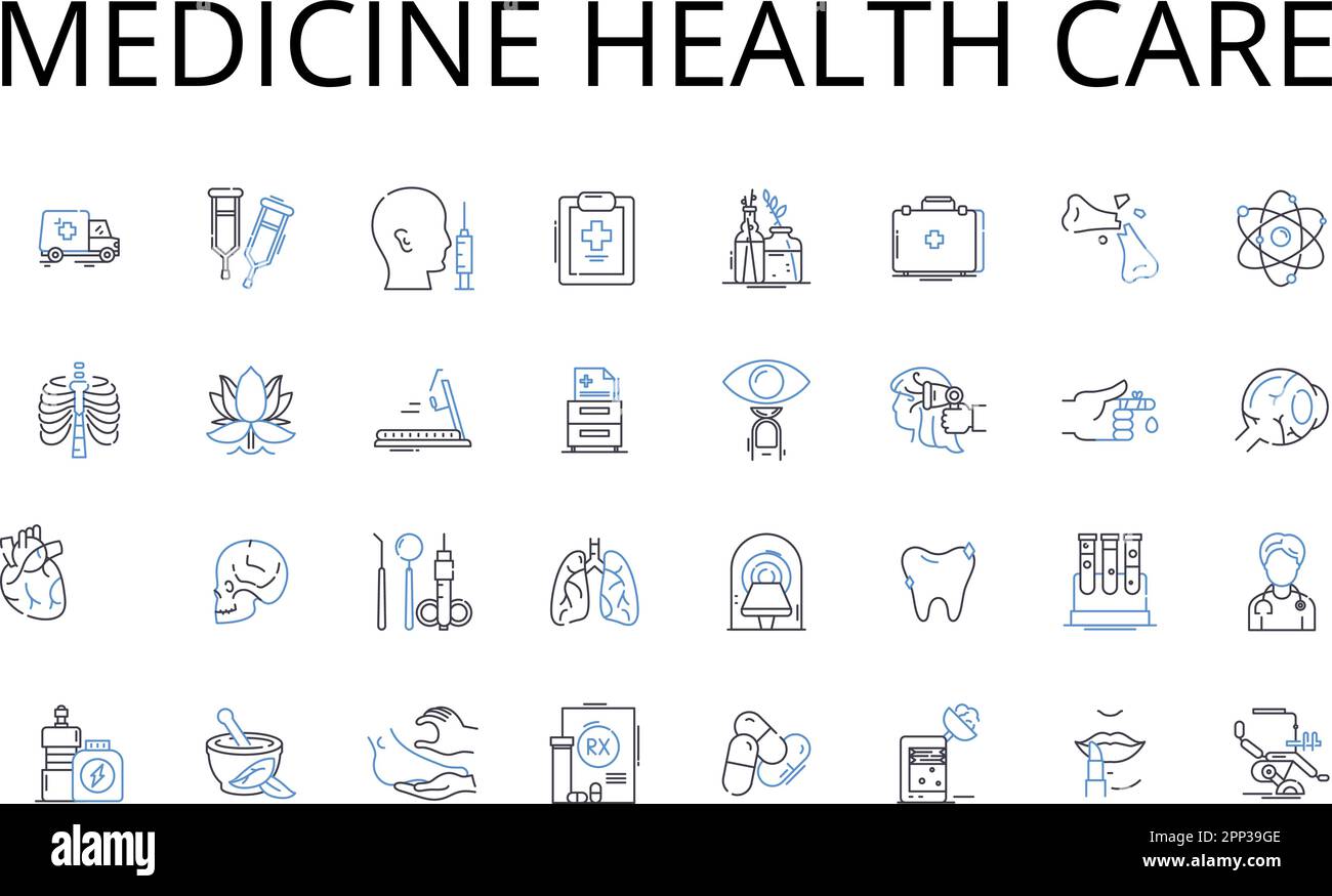 Medicine health care line icons collection. Healthcare, Pharmaceuticals ...