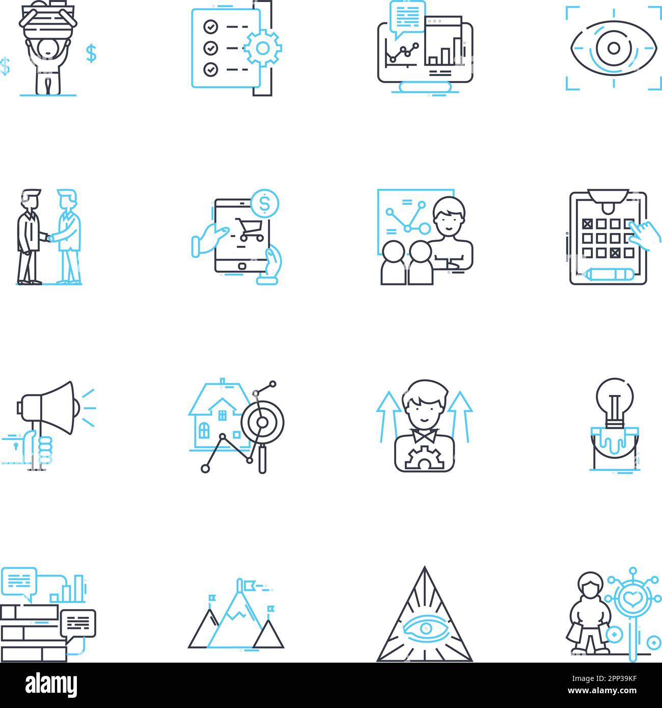 Enterprise strategy linear icons set. Growth, Innovation, Alignment ... Enterprise strategy linear icons set. Growth, Innovation, Alignment ...