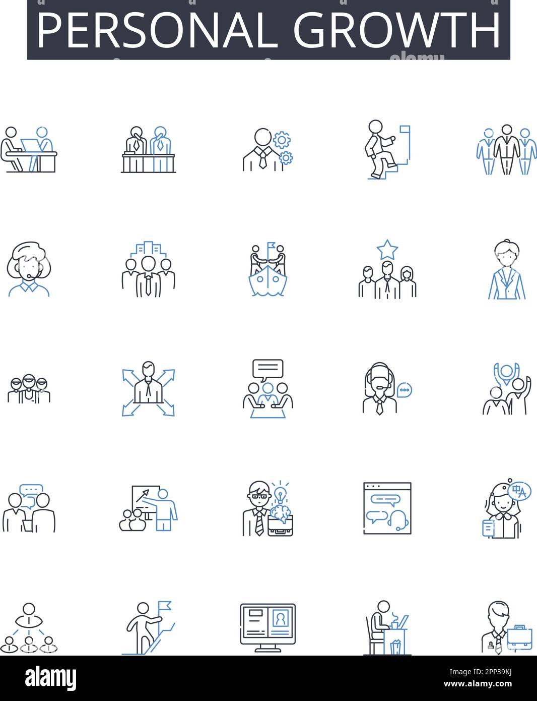 Personal growth line icons collection. Solar, Wind, Hydro, Geothermal ...