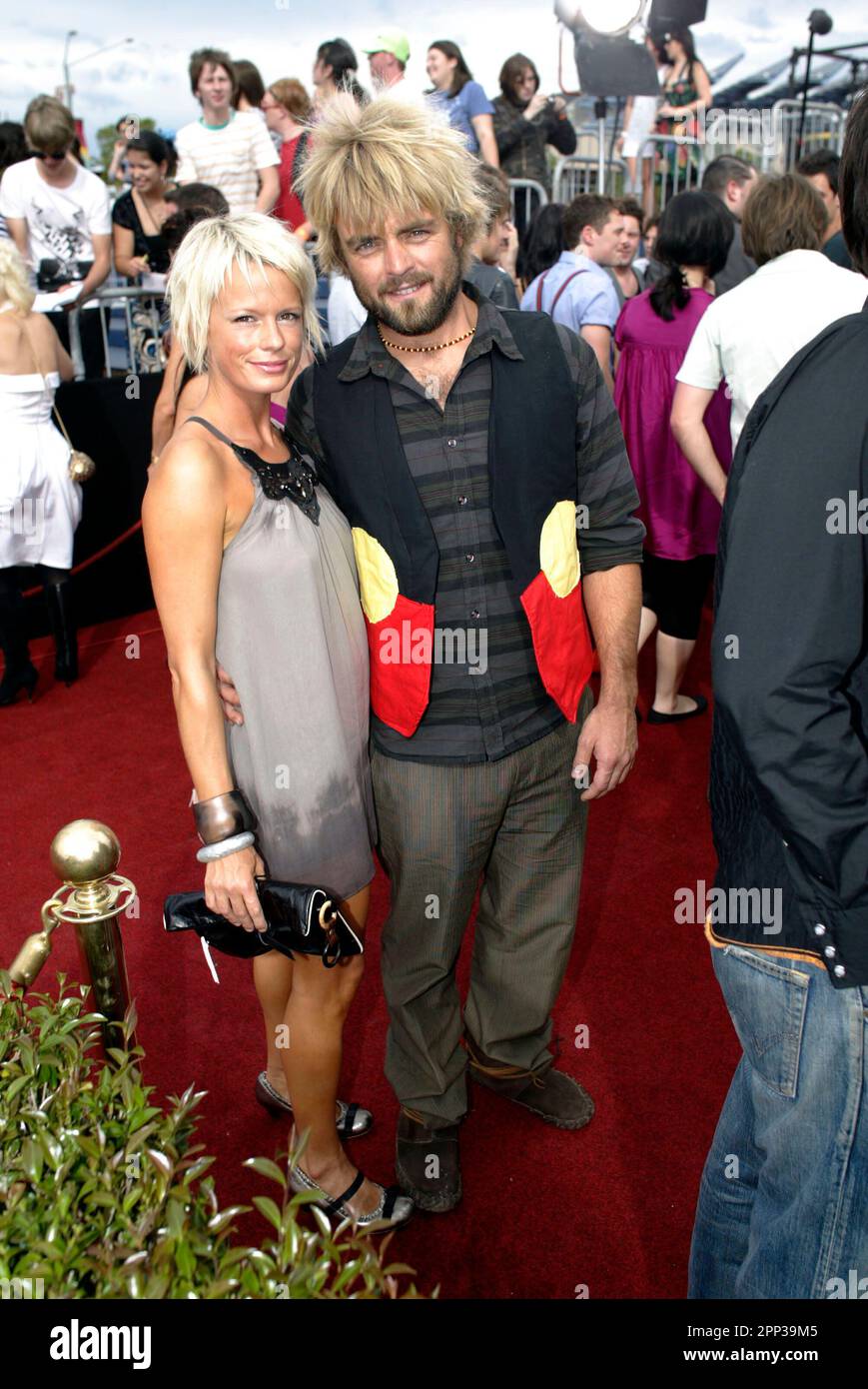 Xavier Rudd and Sally Cooper at the 2007 ARIA (Australian Recording ...