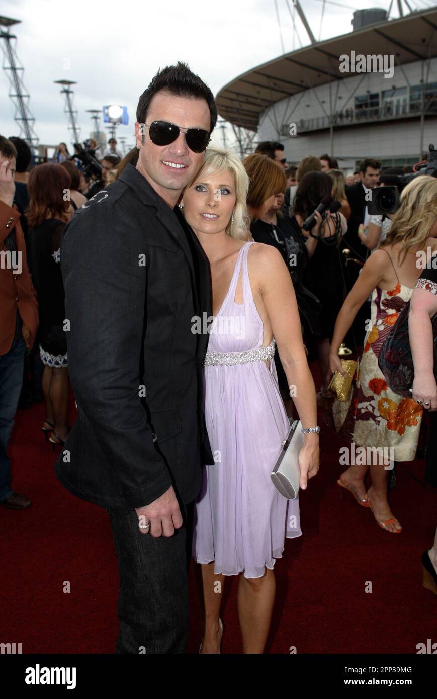 Shannon Noll and Rochelle Ogsten at the 2007 ARIA (Australian Recording ...