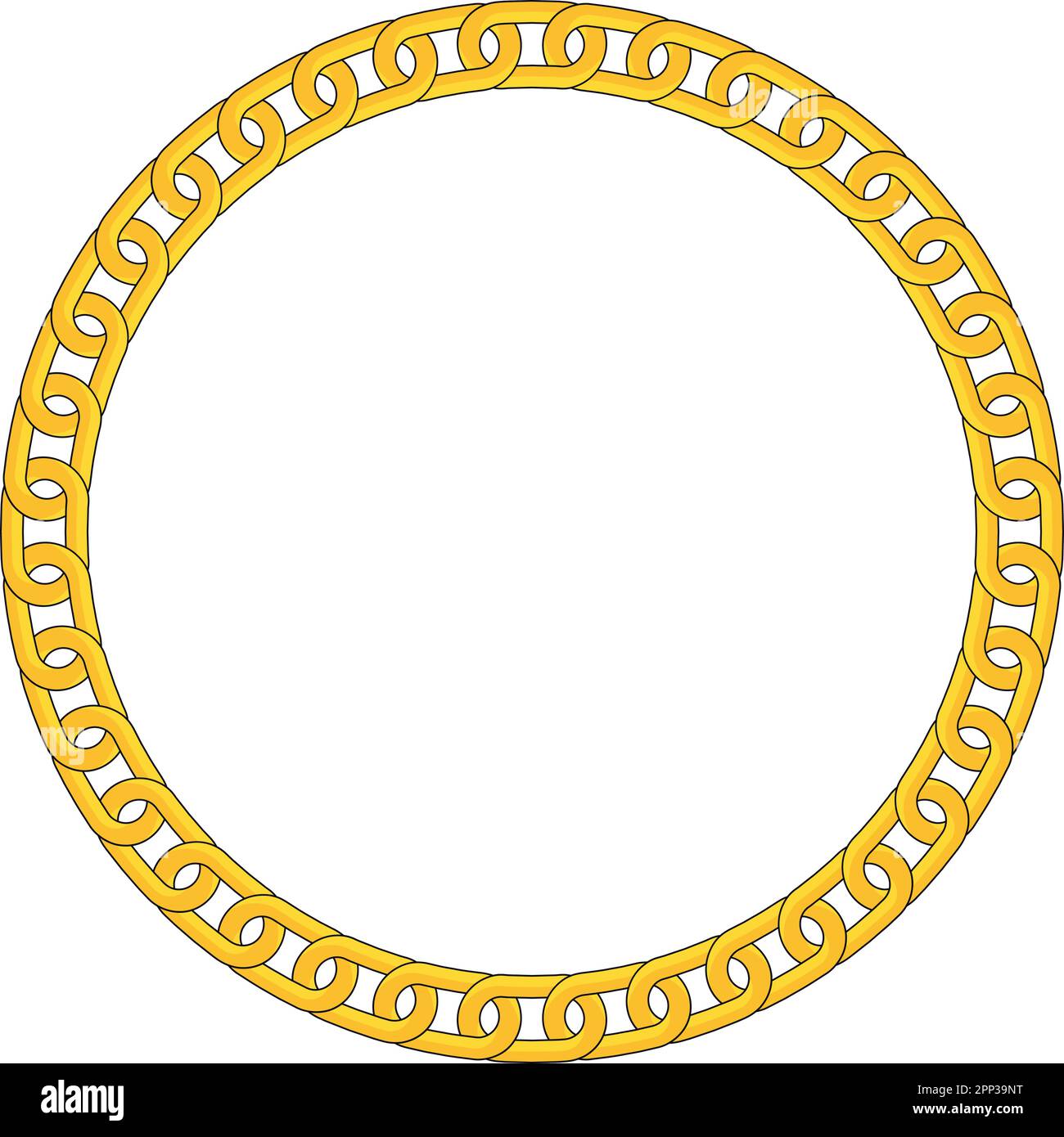 Round Chain frame. Circle chains border. Boho bracelet Stock Vector ...