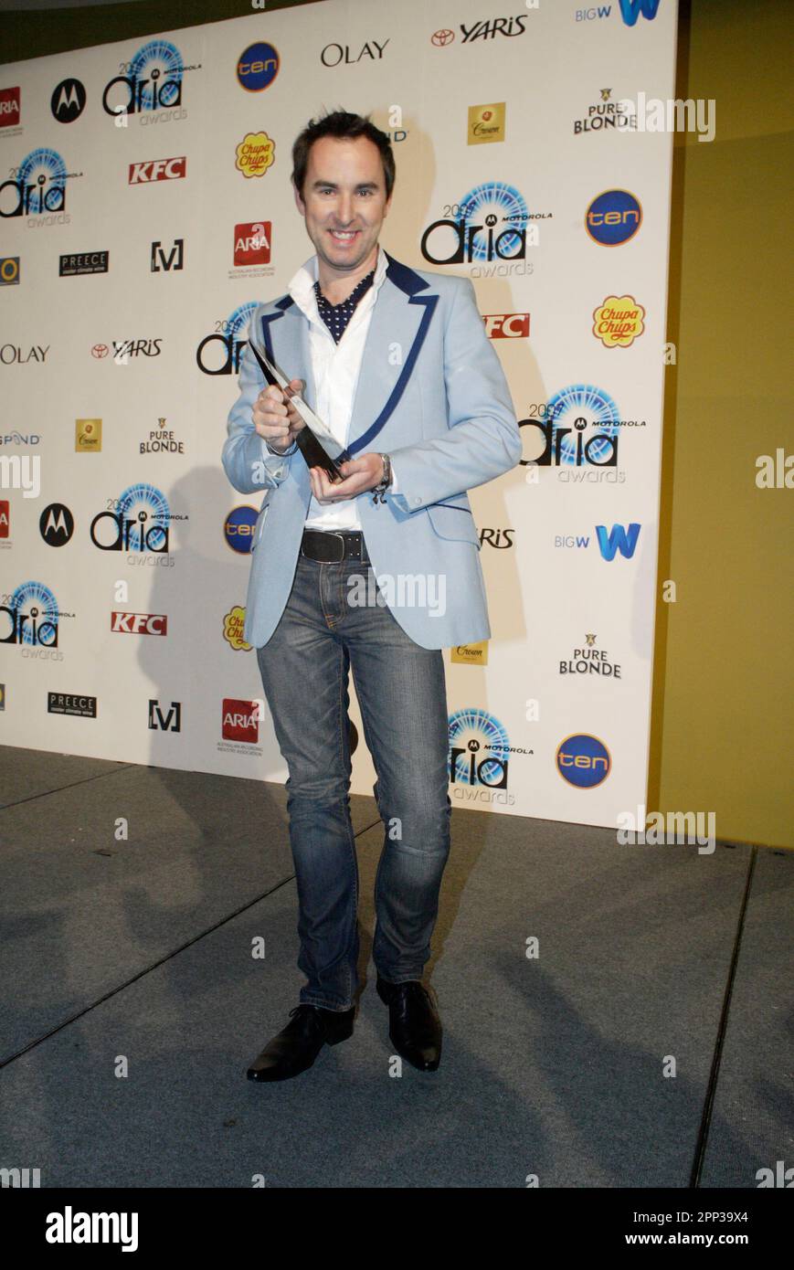 Damien Leith, winner of Highest Selling Album, at the 2007 ARIA ...