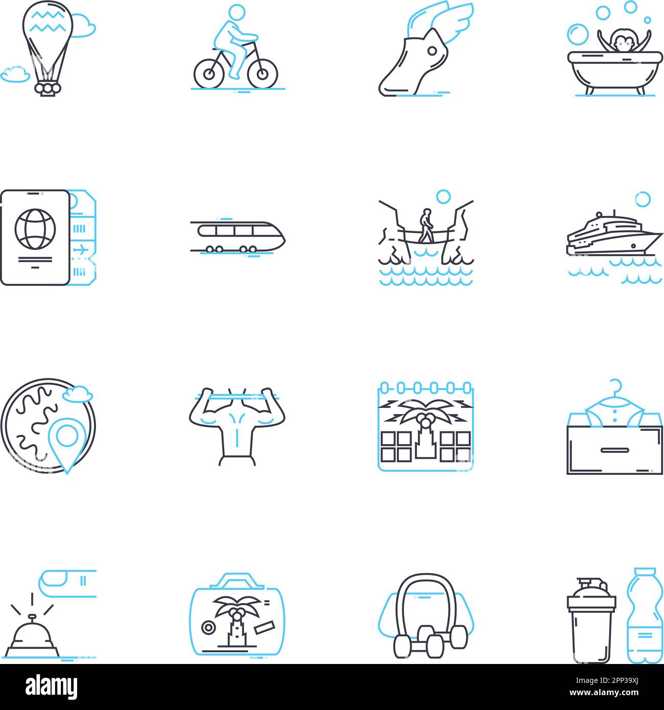 Brand generation linear icons set. Innovation, Creativity, Vision ...