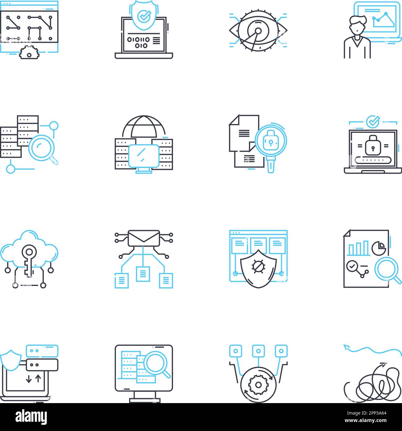 Cash flow management linear icons set. Budgeting, Forecasting, Analysis ... Cash flow management linear icons set. Budgeting, Forecasting, Analysis ...