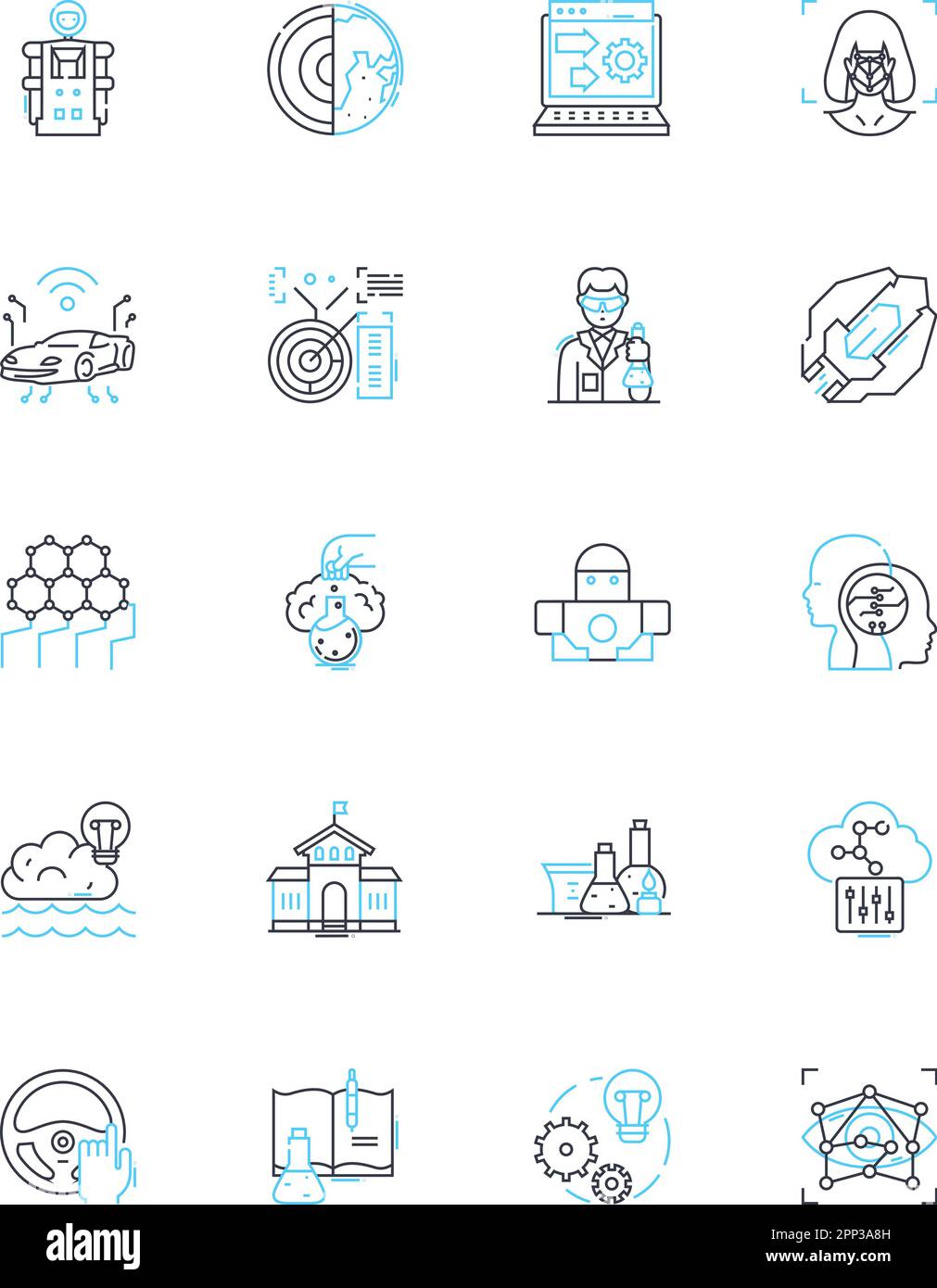 Counterfeit breakthrough linear icons set. Forgery, Imposture ...