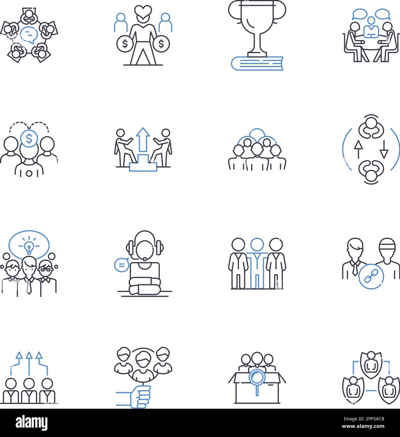 Political freedom line icons collection. emocracy, Equality, Liberty ...