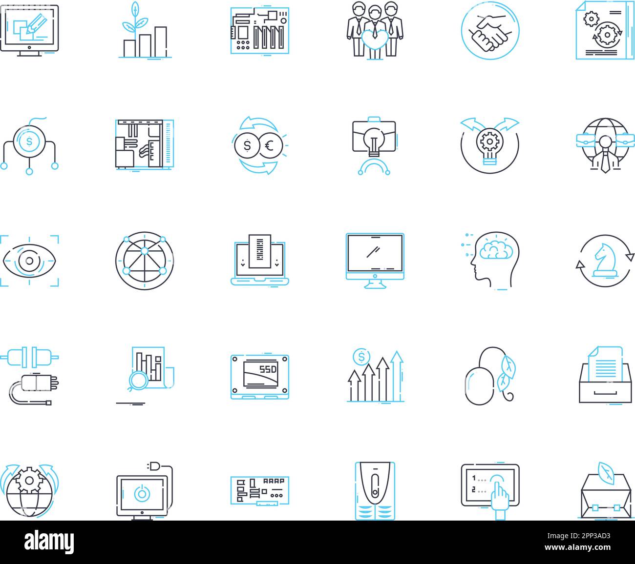 Electronic marketplace linear icons set. eCommerce, Digital, Online ...