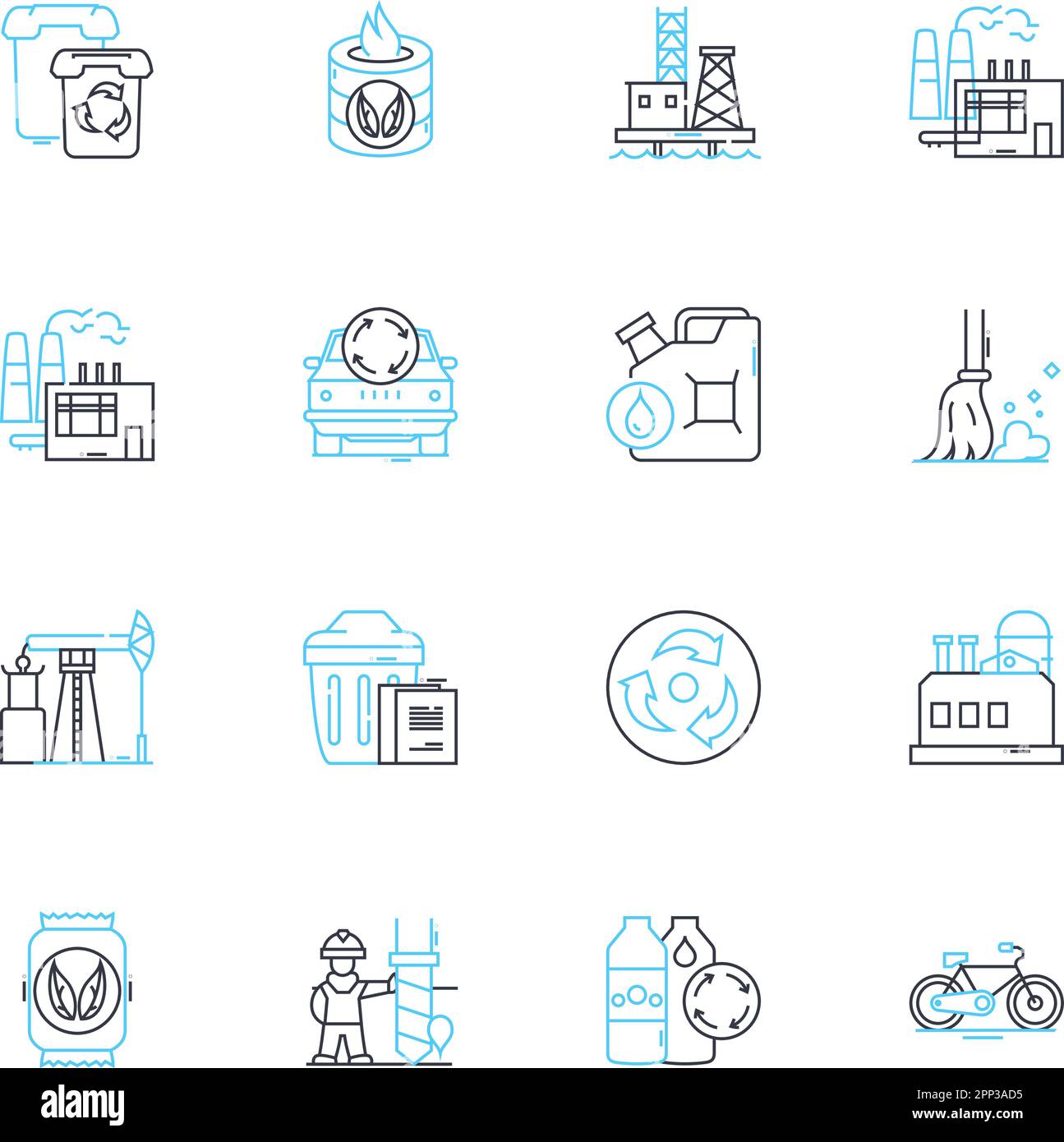 Proactive Management Linear Icons Set Leadership Planning Prevention
