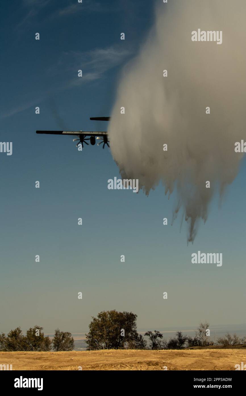 A U.S. Air National Guard C-130 aircraft equipped with the Modular ...