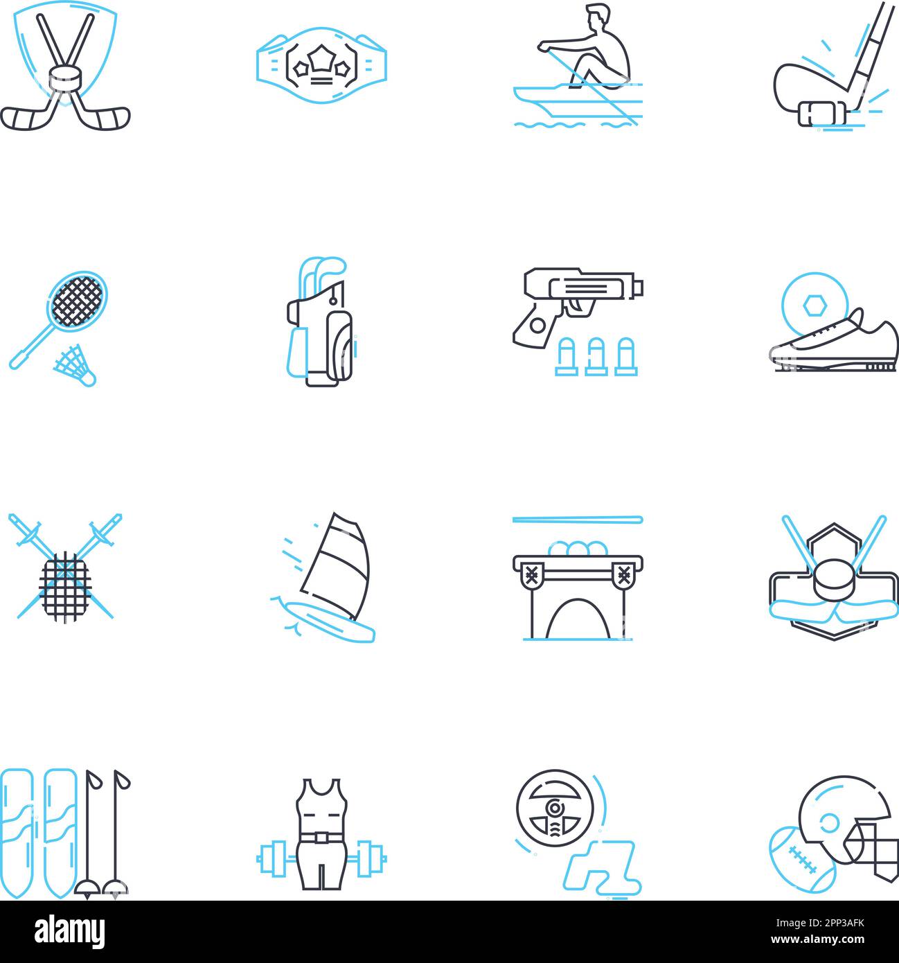 Retreat linear icons set. Solitude, Renewal, Serenity, Tranquility ...