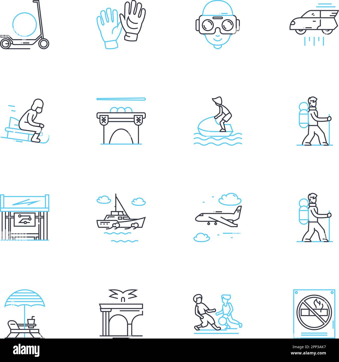 Fresh air linear icons set. Invigorating, Purifying, Clean, Refreshing ...