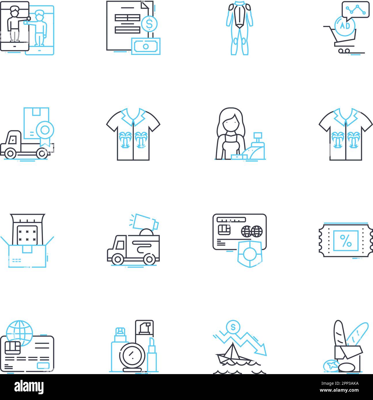 Wardrobe updates linear icons set. Refresh, Upgrade, Revamp, Renew ...